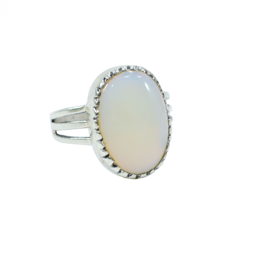 Opal Ring Silver is lab certified & energized Rashi Ratan for Taurus ...